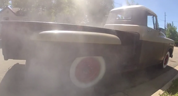 1959 CHEVY APACHE Burnout - Rat Rod, Street Rod, and Hot Rod Car Shows